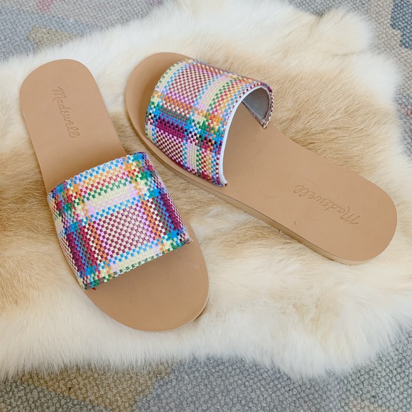 Madewell | Shoes | Nwt Madewell Plaid Sandals | Poshmark